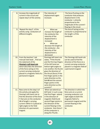 Lesson plans for Physics Grade 9 | PDF