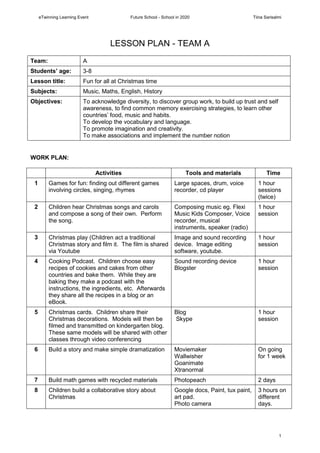 Lesson plans - Future school | PDF