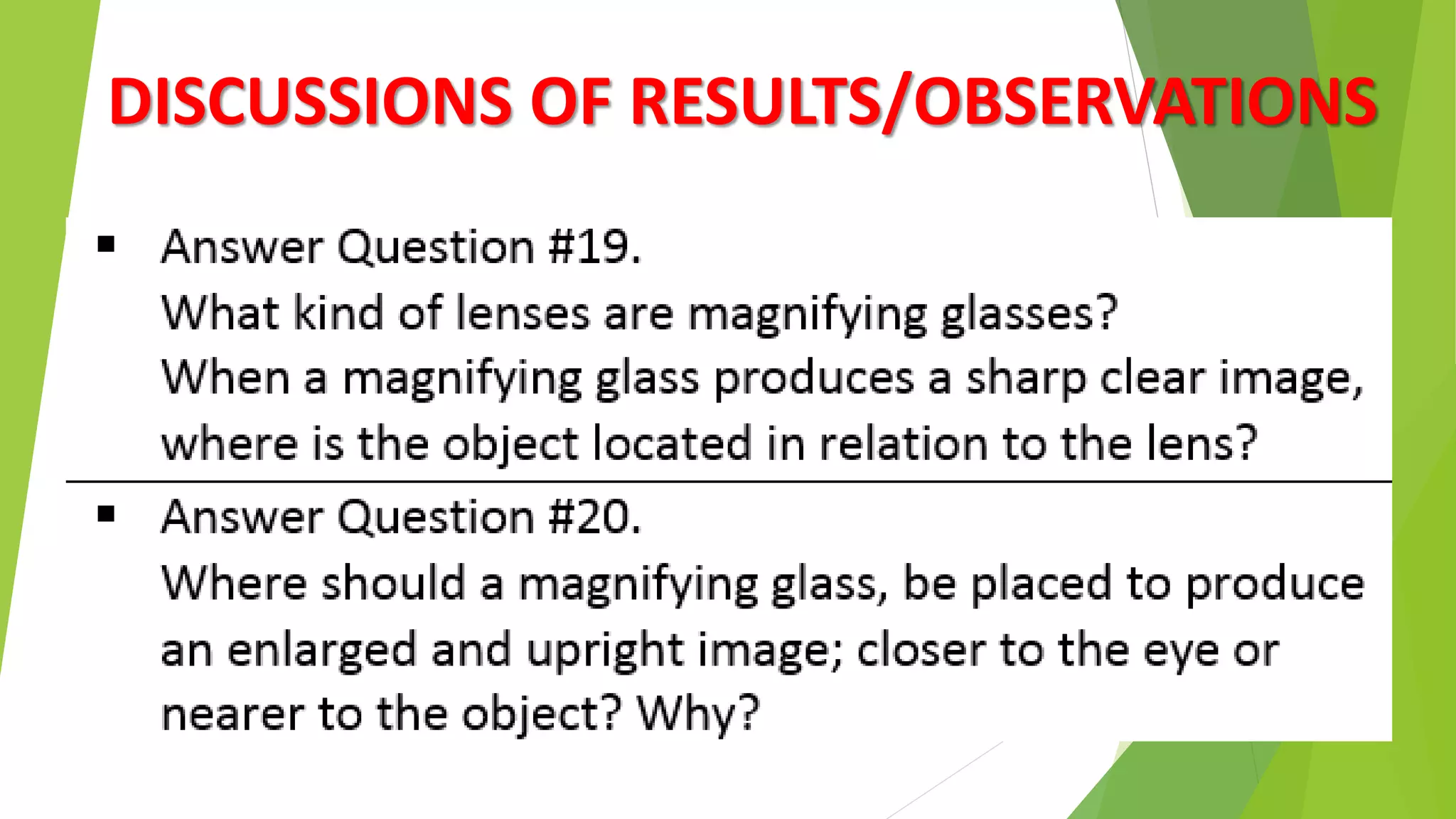 Lesson plans in science 10 - lessonguide (images in lenses) | PPTX