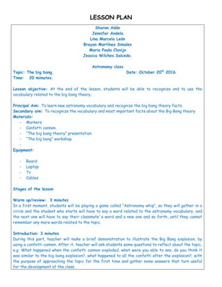 Lesson plans English For Specific Purposes | PDF