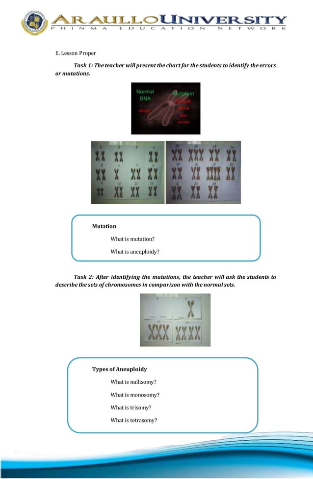 Gene Mutation Lesson Plan