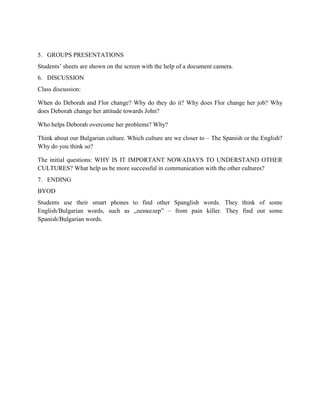 Intercultural Communication Lesson Plan Film Spanglish | PDF