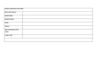 Lesson Plan SP & FET | DOCX
