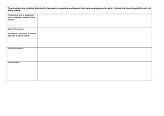 Lesson Plan SP & FET | DOCX