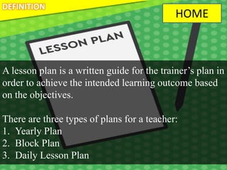 Lesson Plans | PPTX