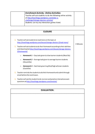 Lesson plan storage devices(latest) | DOCX