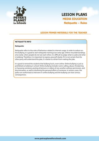 Social media education - lesson plans | PDF