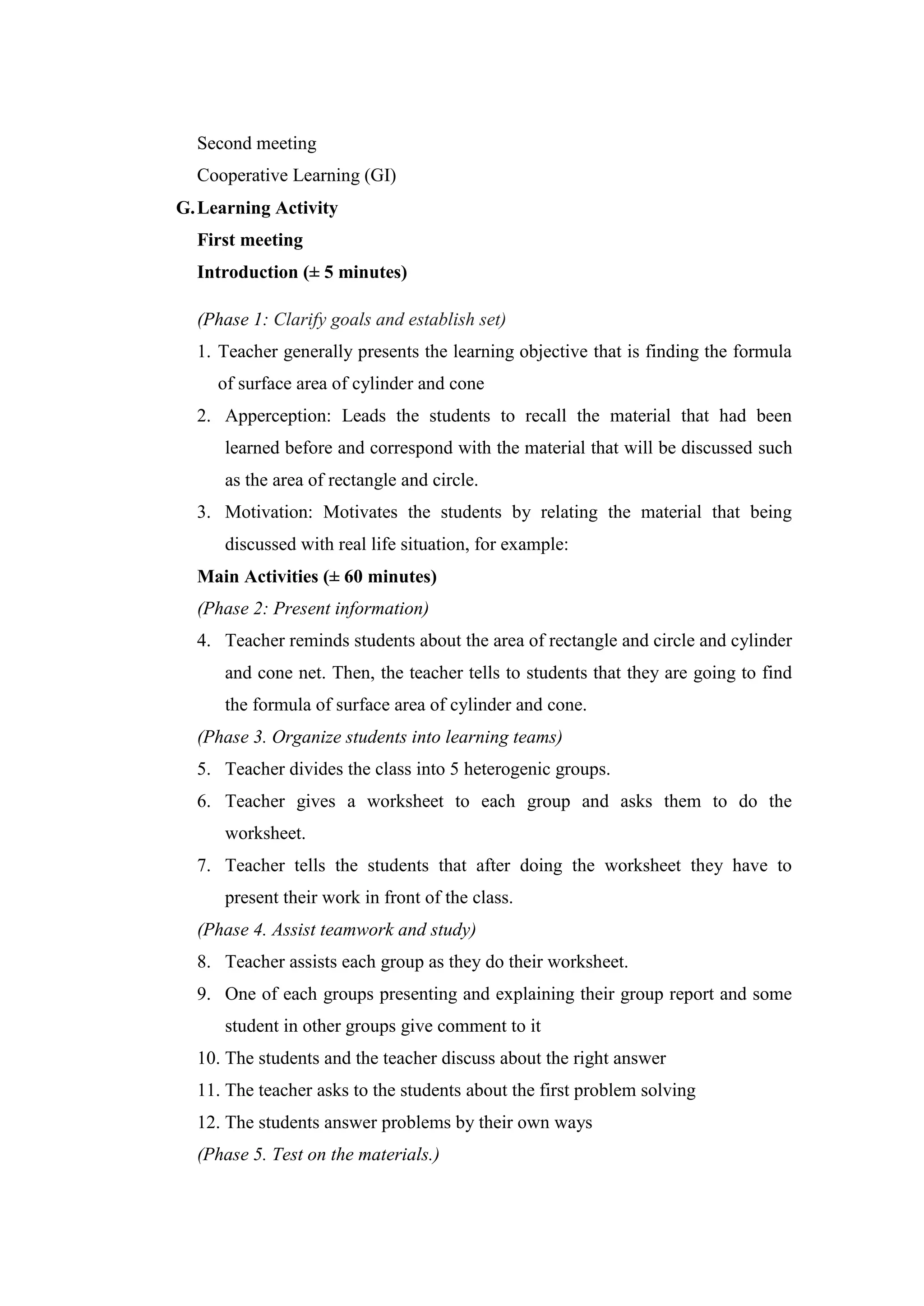 Lesson plan surface area | DOCX