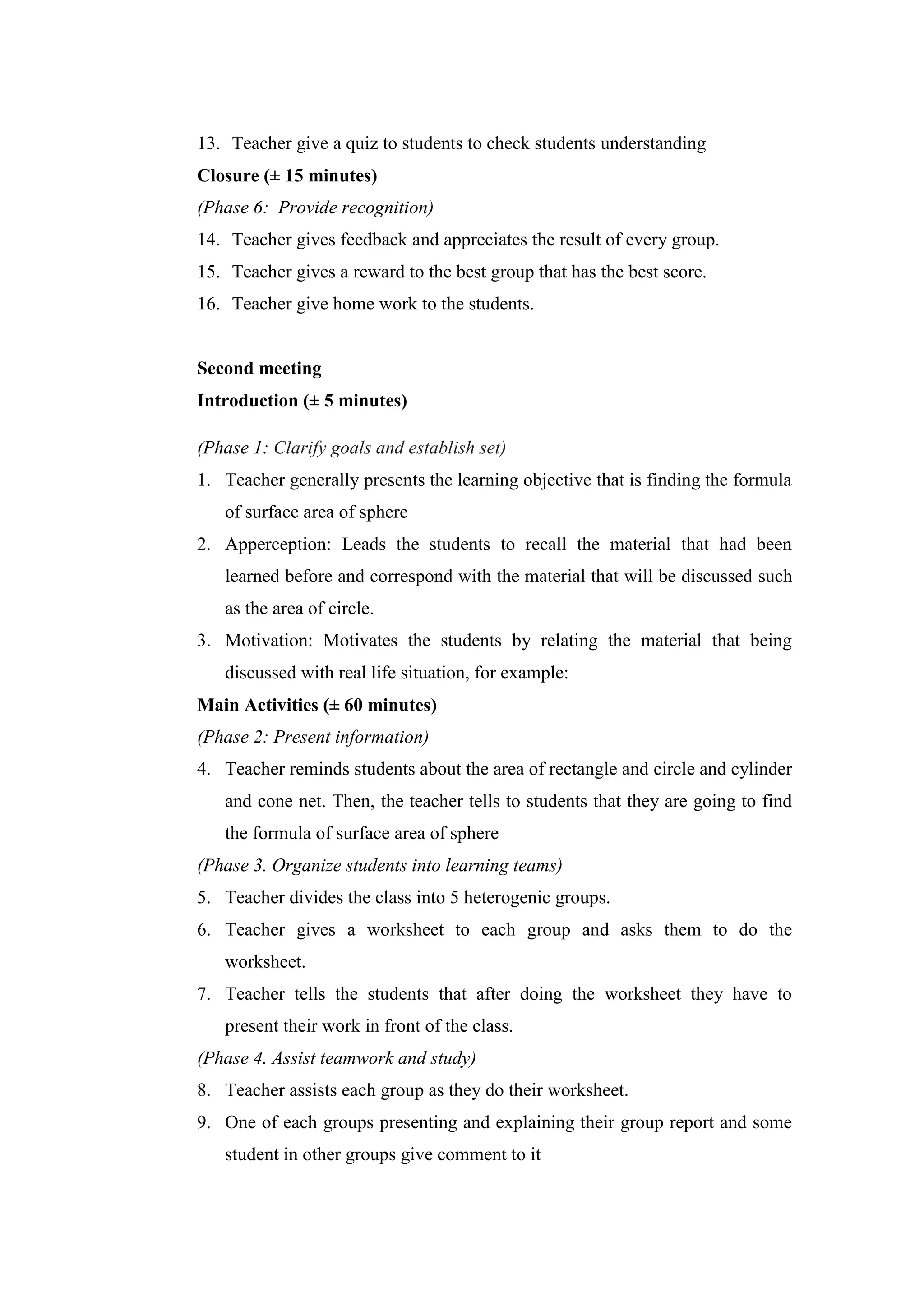 Lesson plan surface area | DOCX