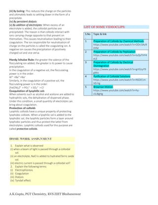 Lesson Plan Surface Chemistry Class XII , CBSE | PDF