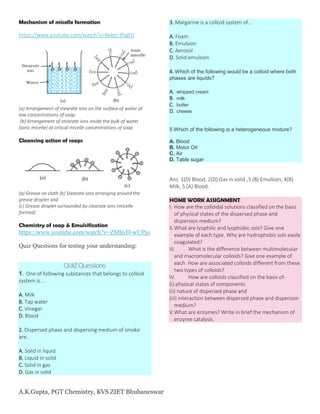 Lesson Plan Surface Chemistry Class XII , CBSE | PDF