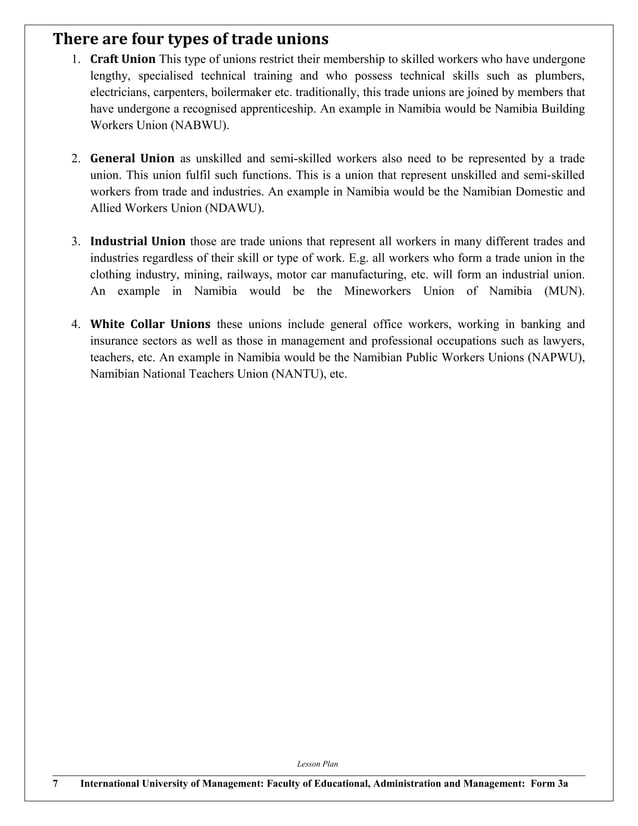 Lesson plan template Economics grade 12 | PDF