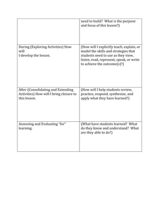 Lesson plan template with examples | PDF