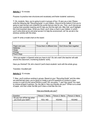 Lesson plan three | PDF