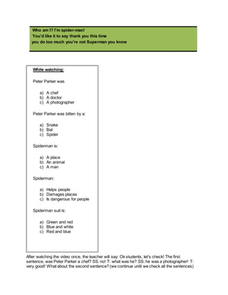 Lesson plan three | DOCX | Homework and Study | Education