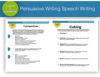 Persuasive Writing Speeches | PDF
