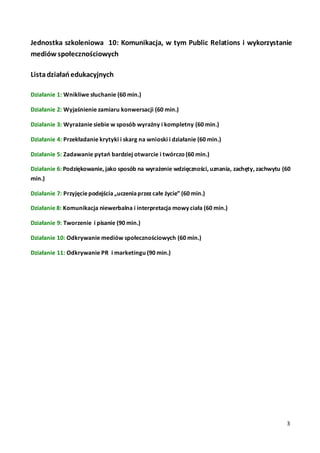 10. Moduł X – PR i komunikacja | PPT