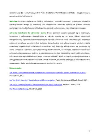 10. Moduł X – PR i komunikacja | PPT