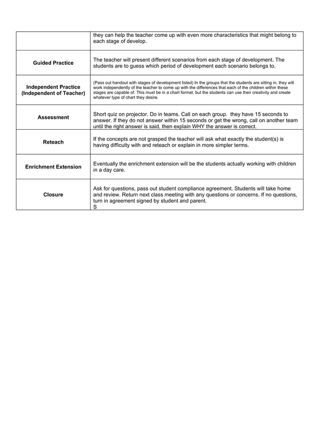 Unit Three Lesson Plan | PDF