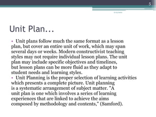 Lesson Plan & Unit Plan by Dr Manisha Sharma Principal RSPV Jaipur ...