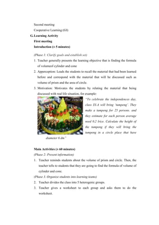 Lesson plan volume | DOCX