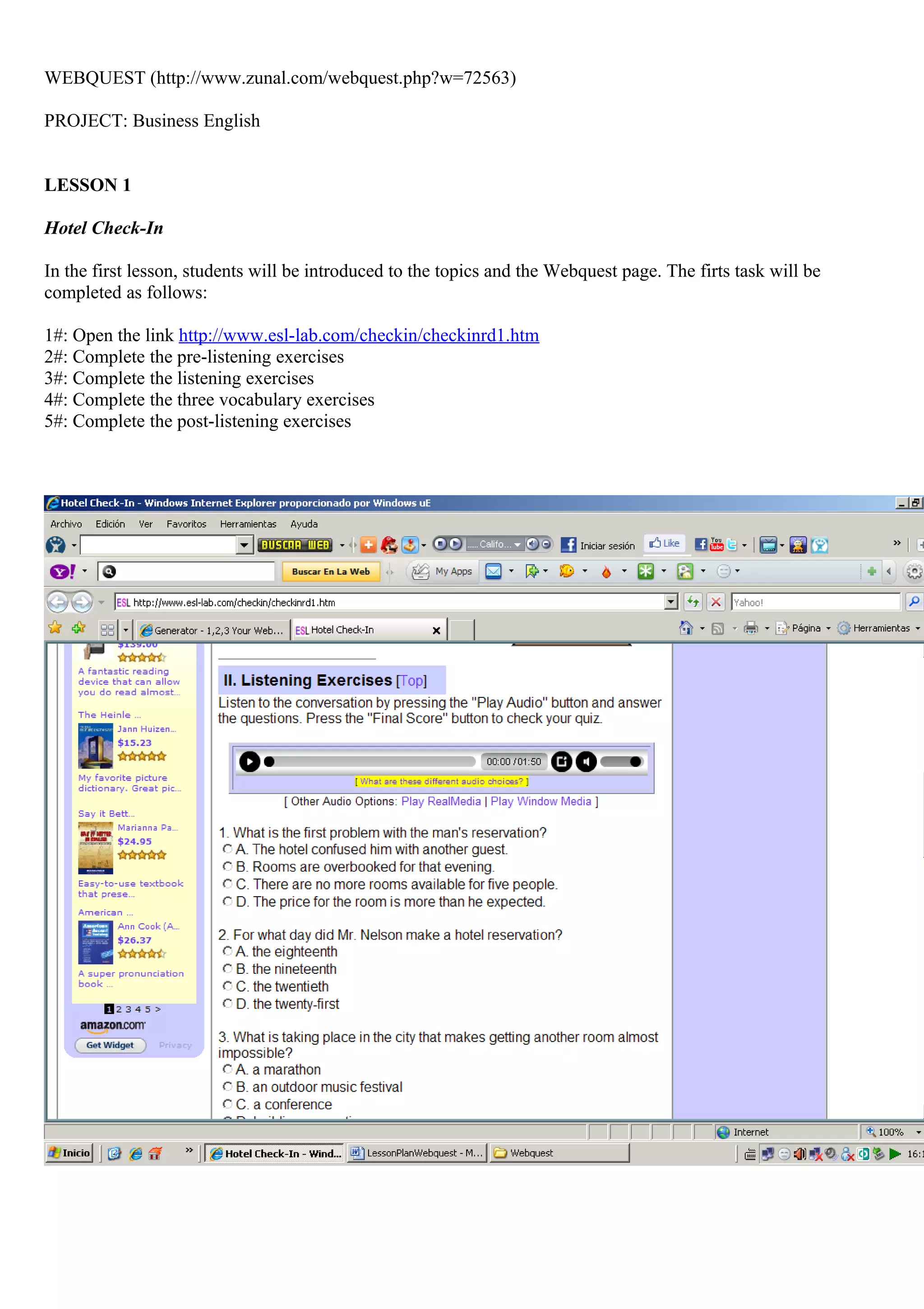 Webquest Lesson Plan | PDF