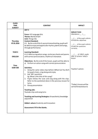 Lesson plan week1 | DOCX