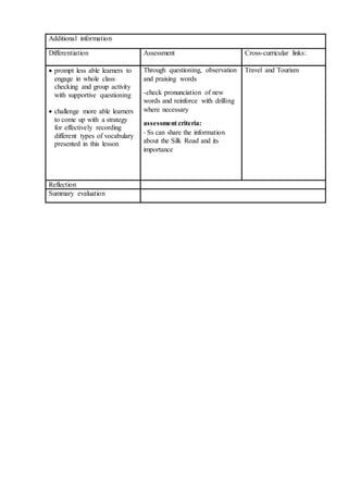 Lesson plan week 3 | DOCX