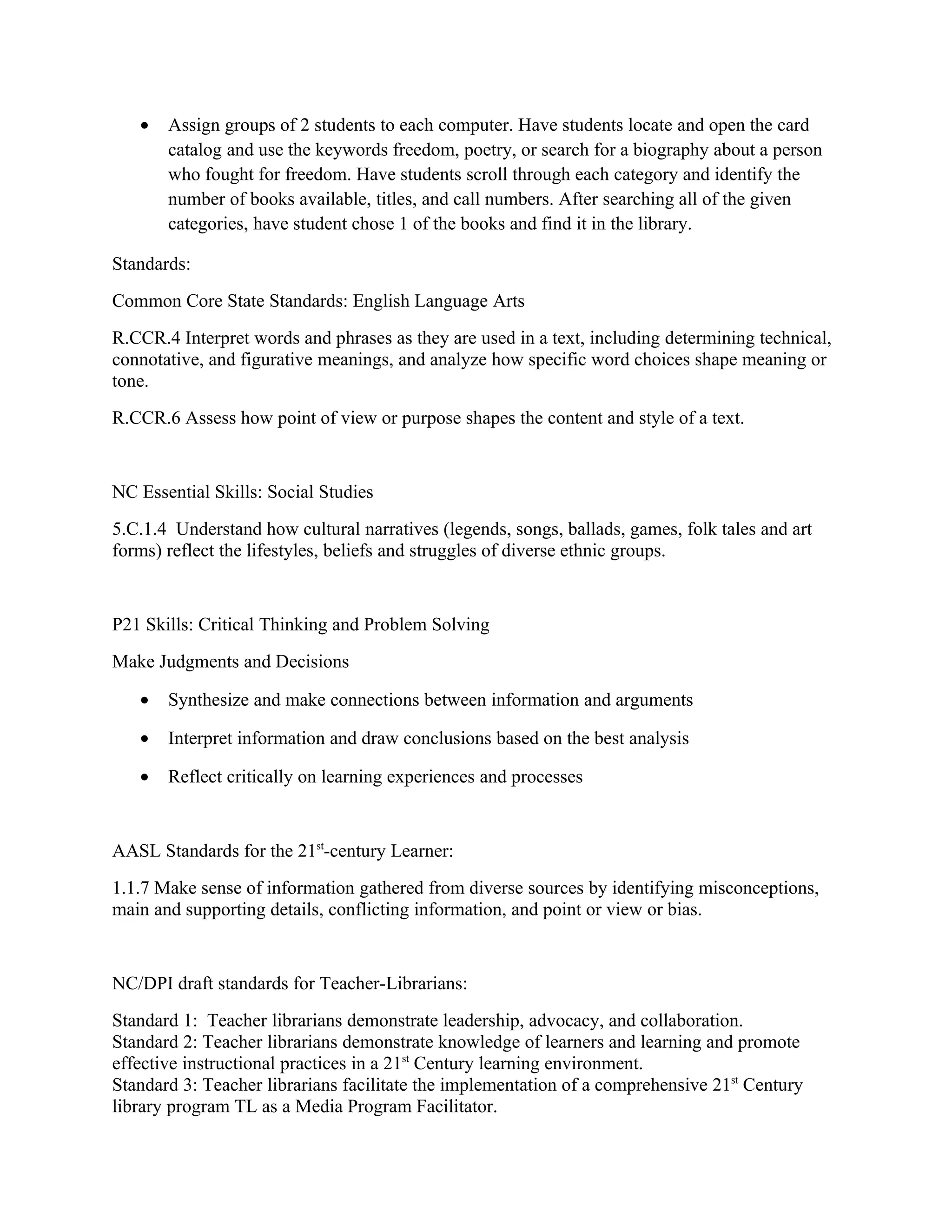 Lesson plan what is freedom | DOC