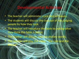 Lesson plan with nets standard for teachers | PPTX