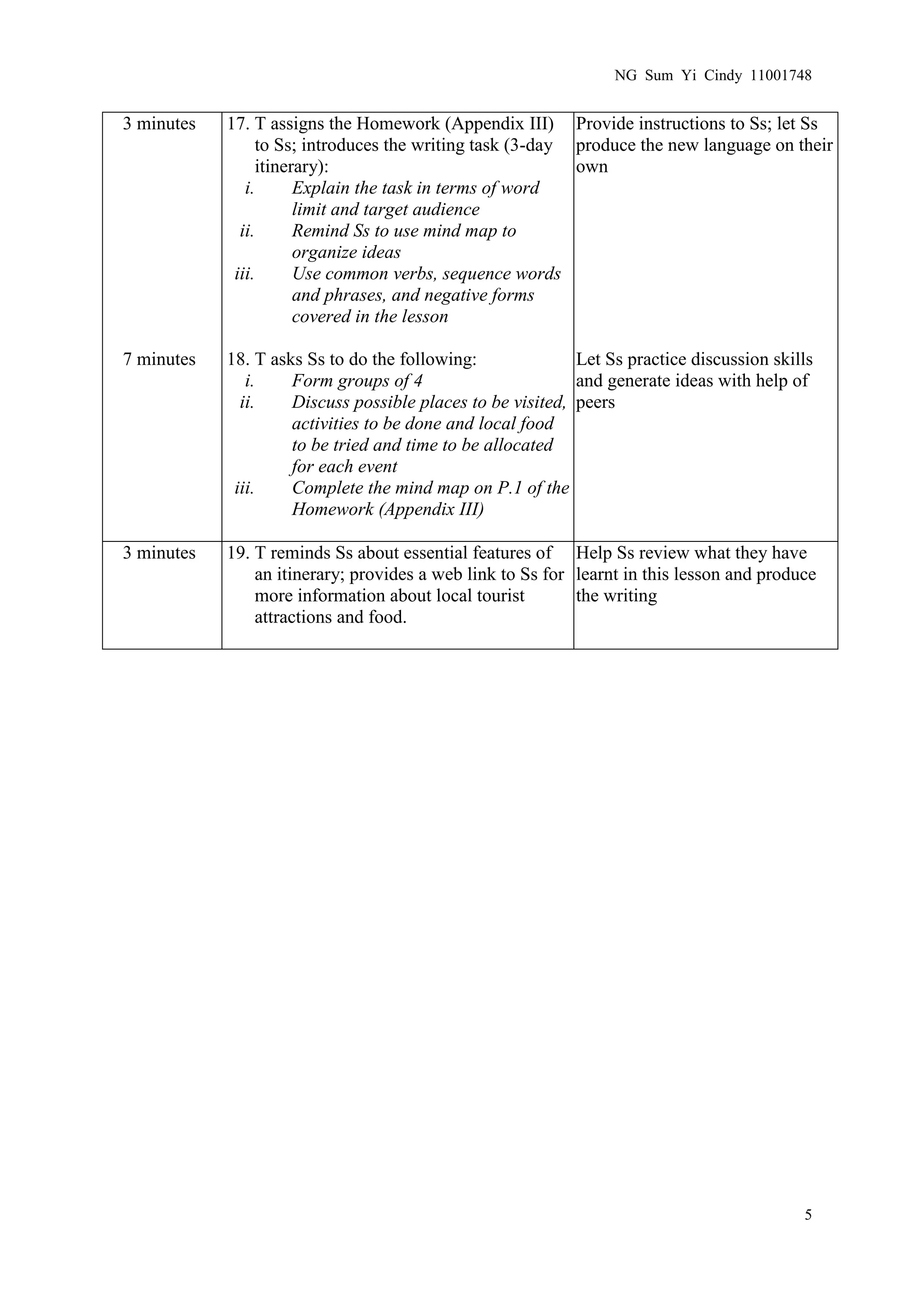 Lesson Plan Writing | DOCX