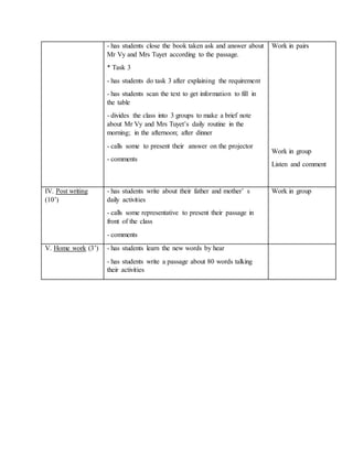 Lesson plan writing | DOCX | Homework and Study | Education
