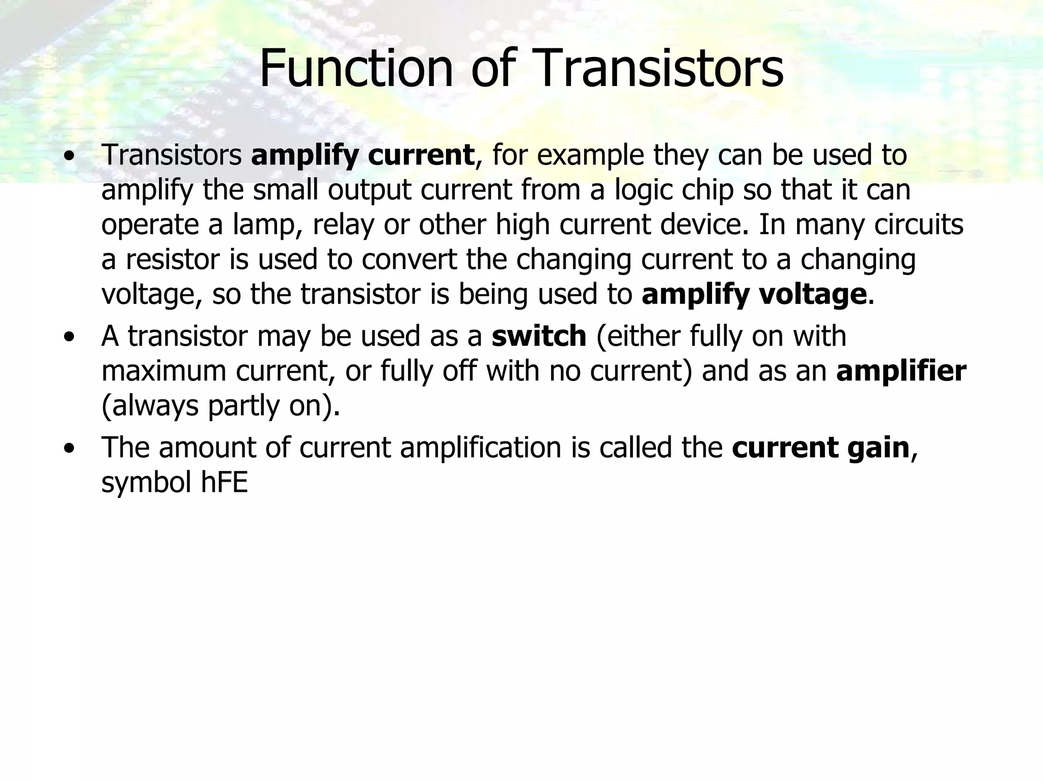 Transistors | PPT