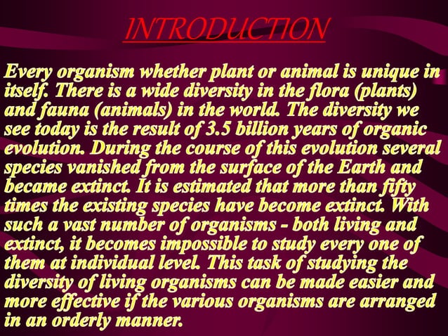 Diversity in living organisms ppt | PPTX