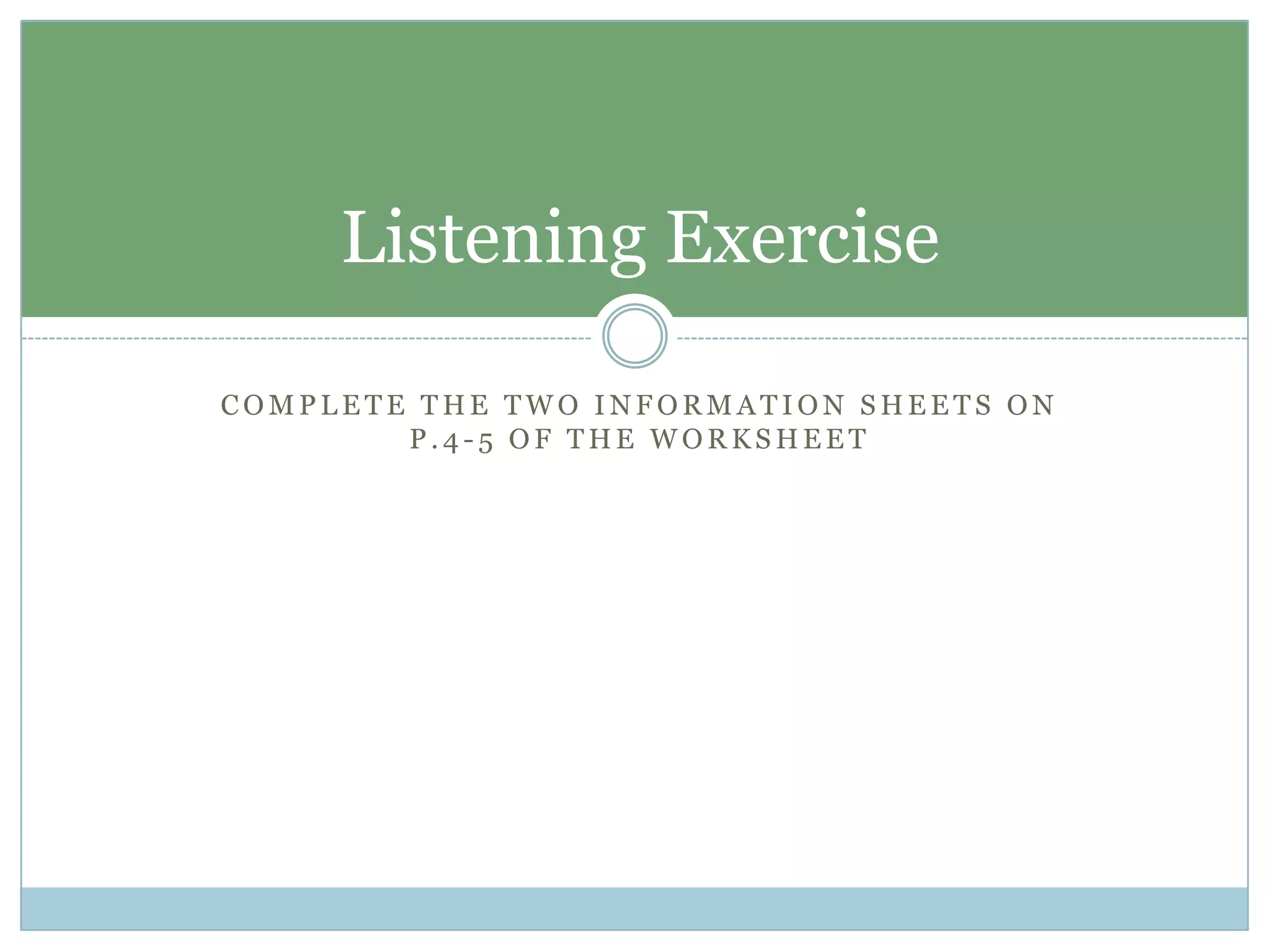 Lesson PPT Listening | PPTX