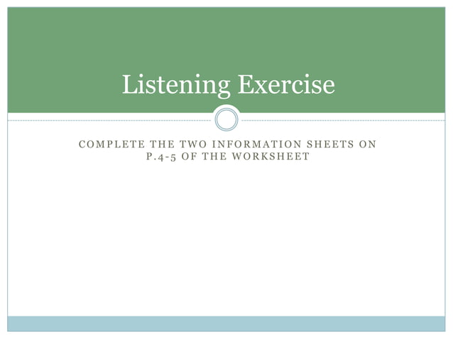 Lesson PPT Listening | PPTX