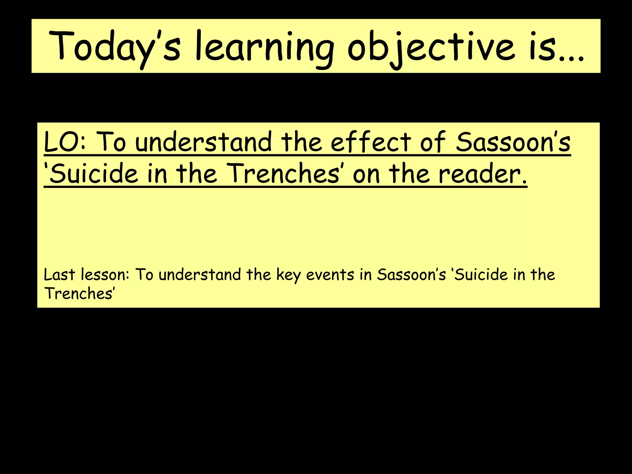 Lesson ppt trenches | PPTX