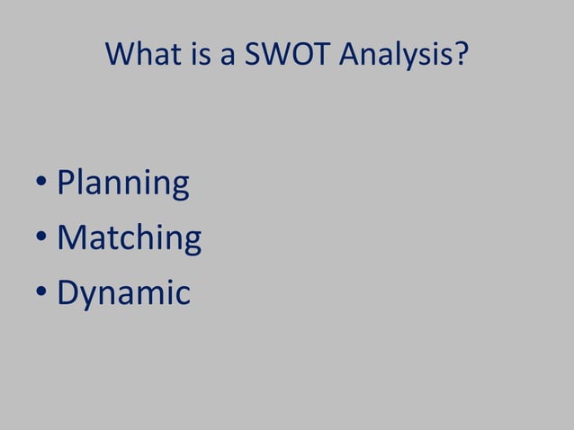Micro teach - SWOT analysis | PPT