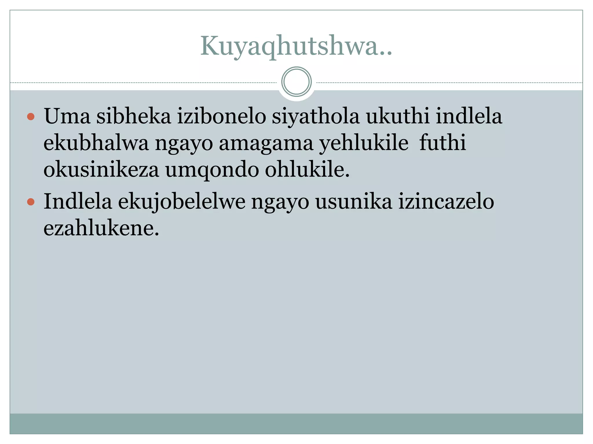 ukwakheka kolimi | PPTX
