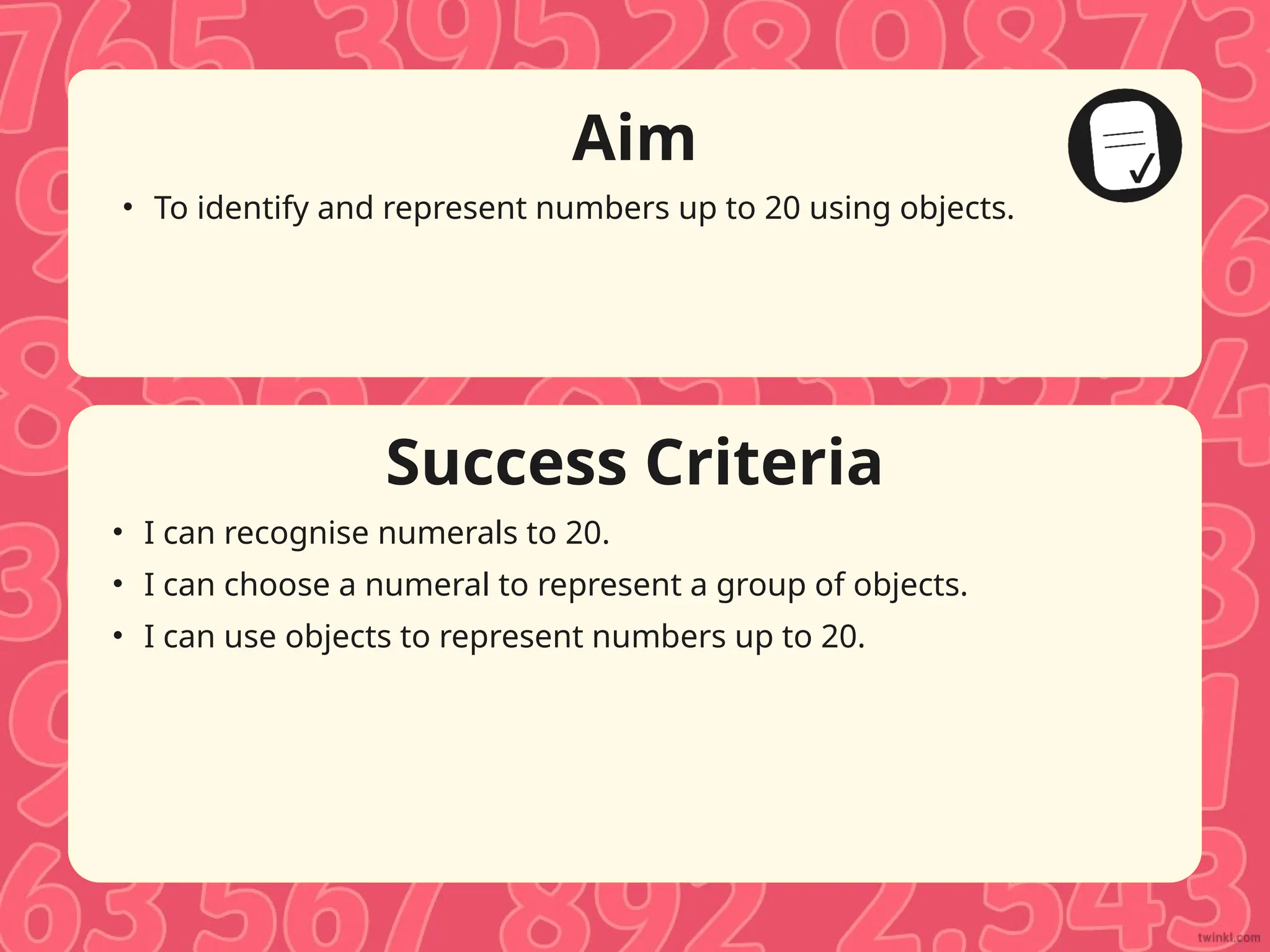 Lesson Presentation - Represent Numbers to 20 using Objects.pptx