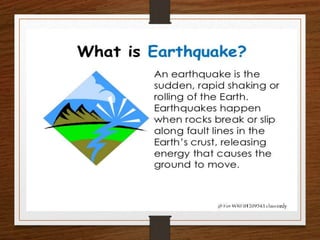 Lesson project presentation all about earthquake | PPT