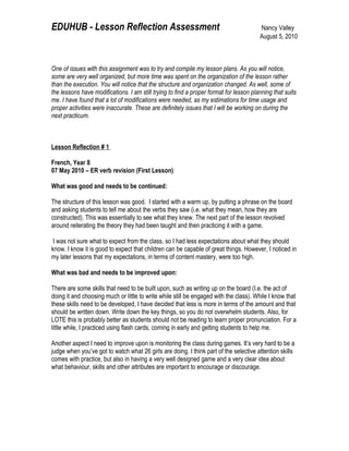Lesson reflection final | PDF