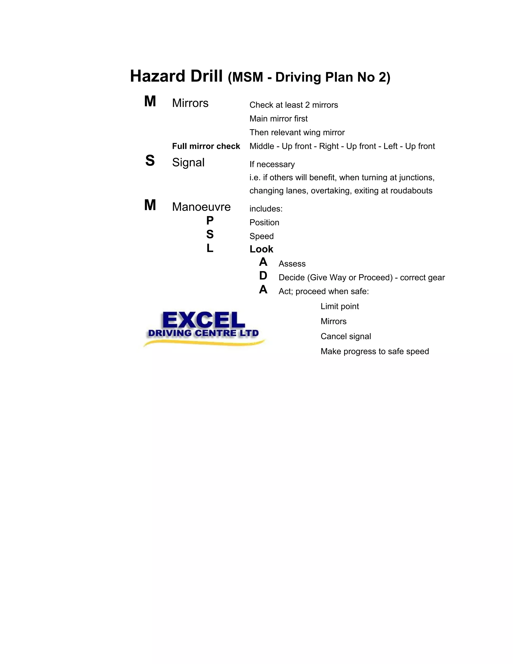 Lessons | XLS | Auto Safety | Automotive