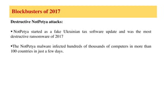 Lessons learned from 2017 cybersecurity incidents, 2018 and beyond | PDF
