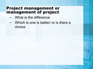 Lessons From IT and Non-IT Projects (by Peter W. G. Morris) | PPT