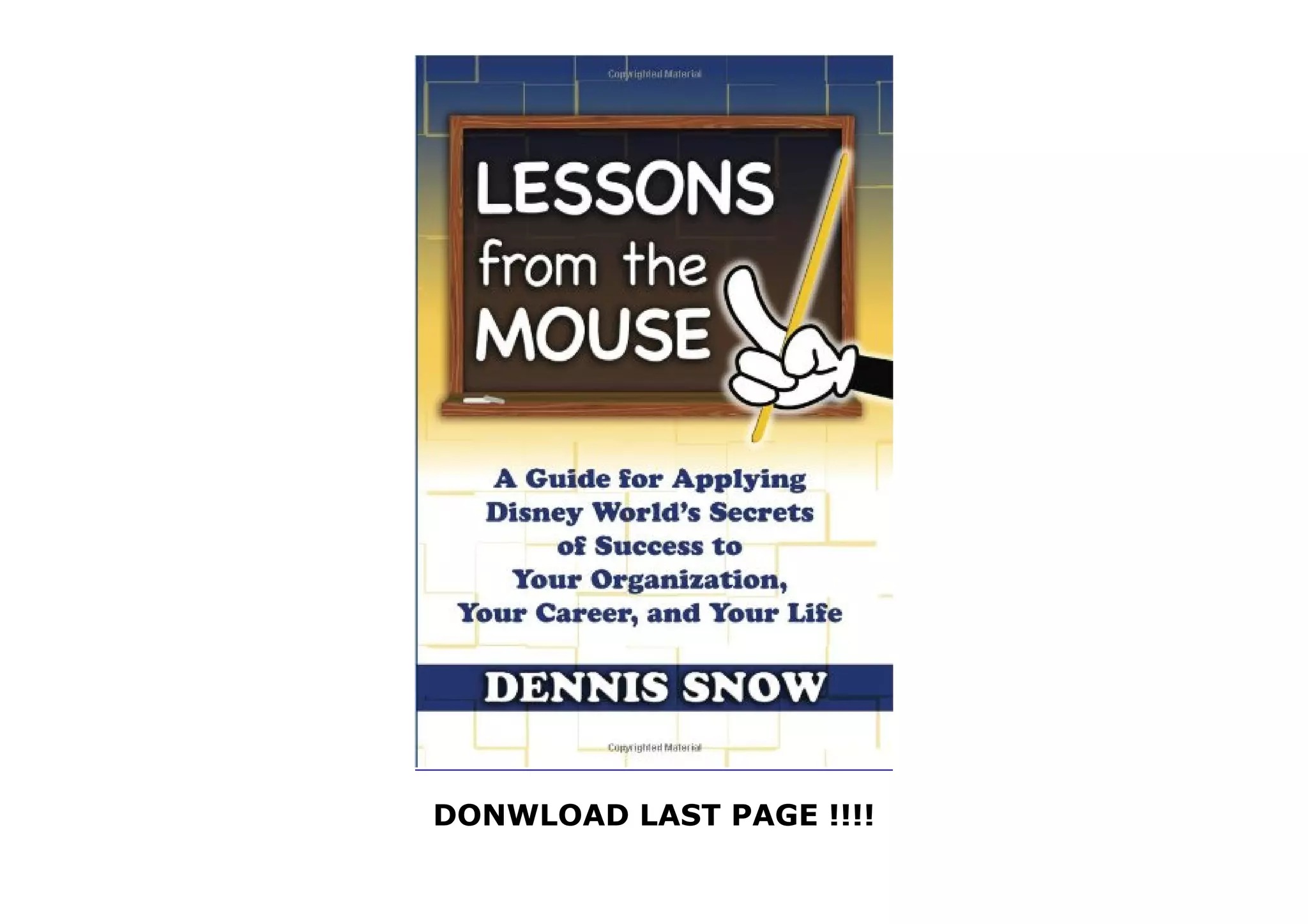 LESSONS FROM THE MOUSE | PPT