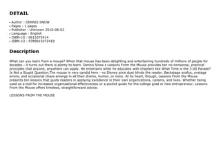 LESSONS FROM THE MOUSE | PDF