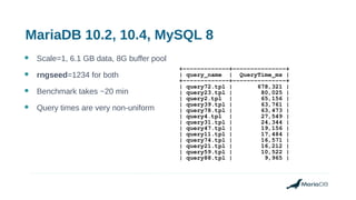 Lessons for the optimizer from running the TPC-DS benchmark | PDF