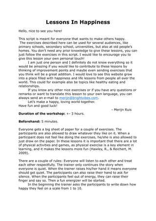 Lessons in Happiness | PDF