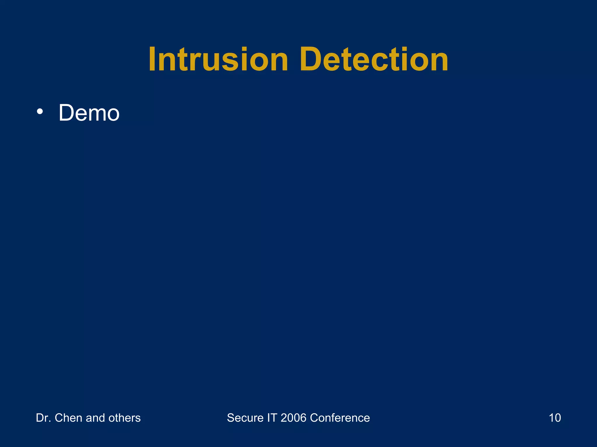 Lessons Learned from Teaching Intrusion Detection and Intrusion Prevention with Snort | PPT ...